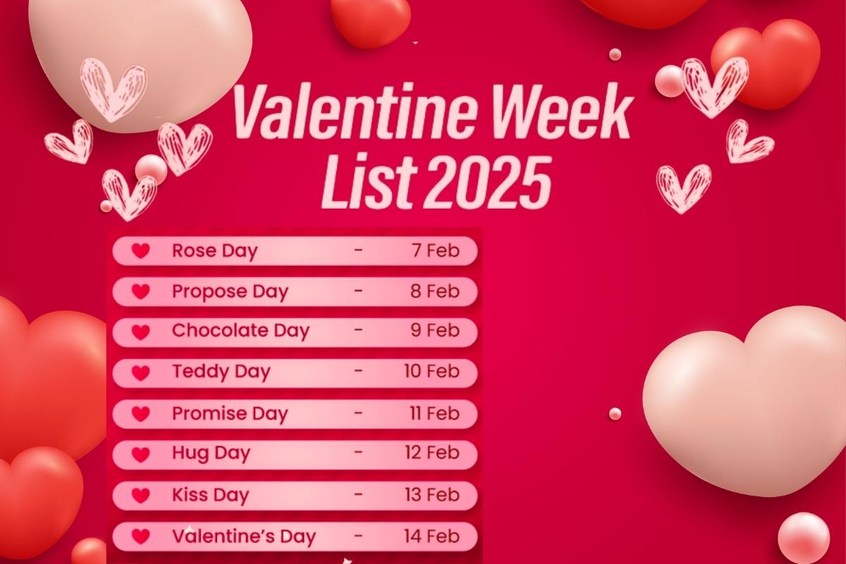 Valentines Week 2025: Complete List From 7th Feb To 14th Feb Valentines Week 2025: Complete List From 7th Feb To 14th Feb